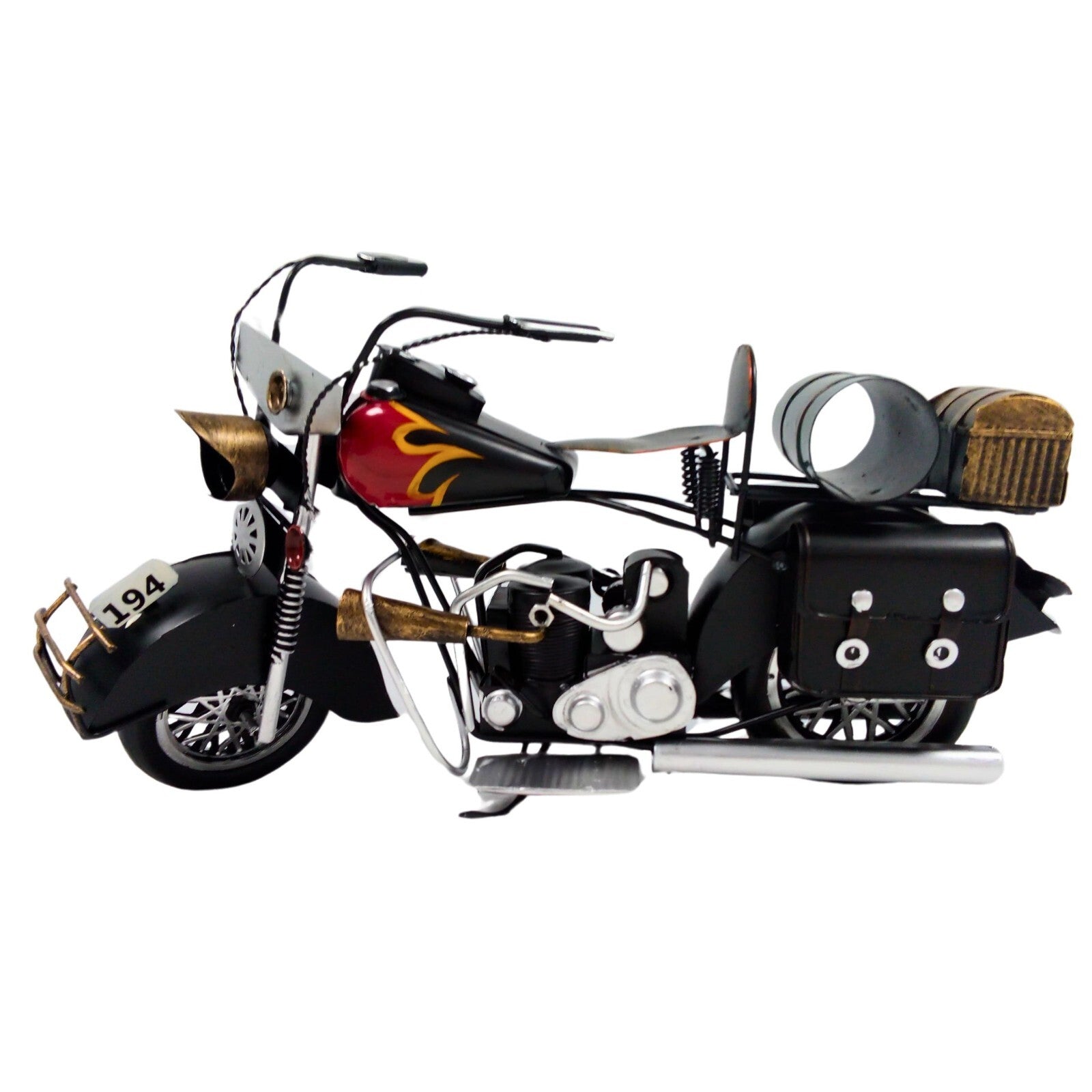 Large Vintage Motorcycle Model 32 cm Ready Assembled Motorbike Display ...