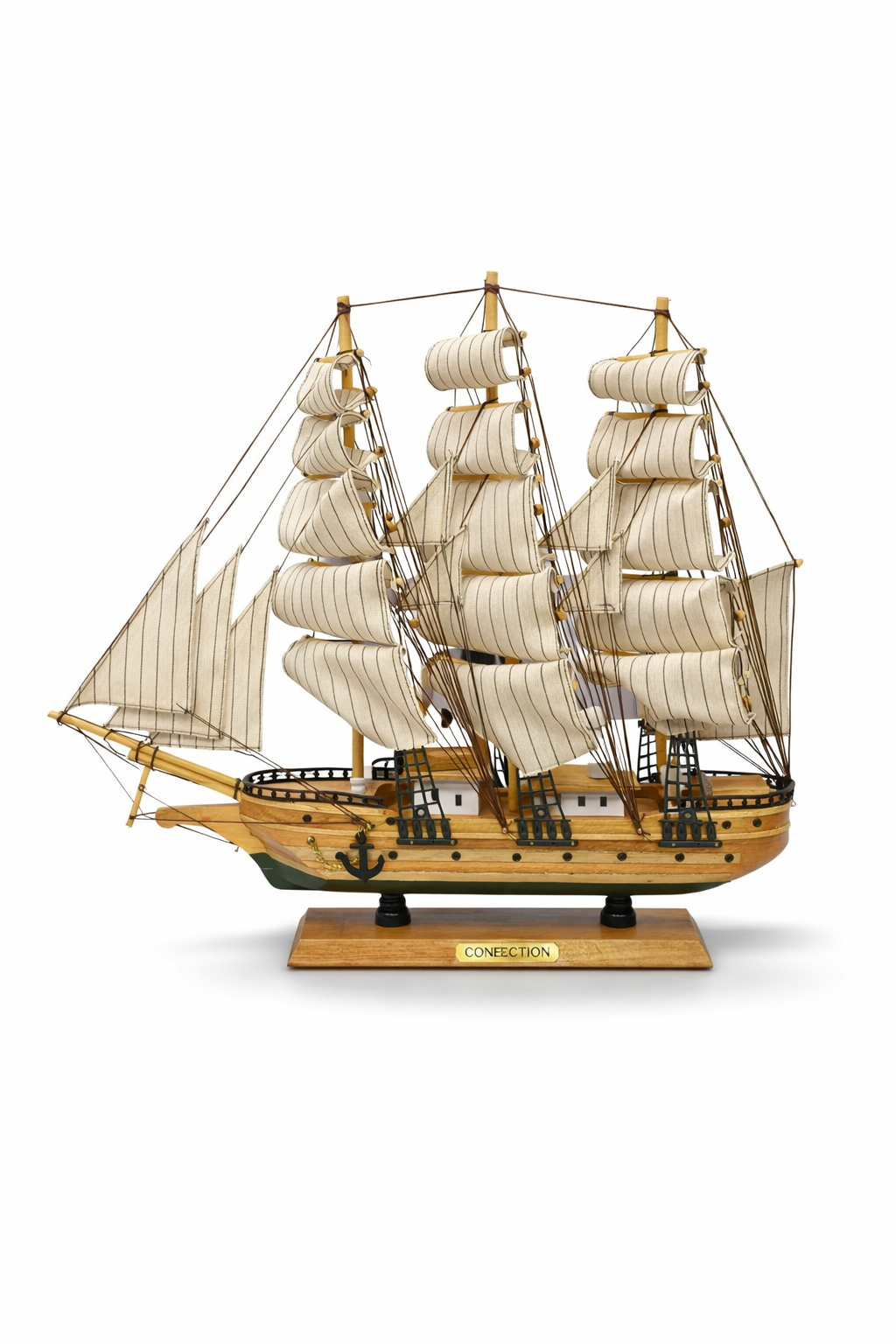 50cm Wooden Tall Ship Model Confection Nautical Sailing Ship Display ...